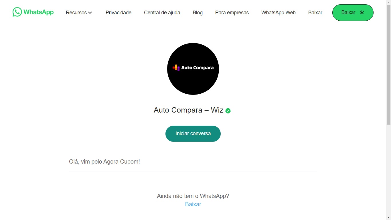 WhatsApp AutoCompara: SAC, Chat, E-mail, Canais de atendimento! - Agora ...